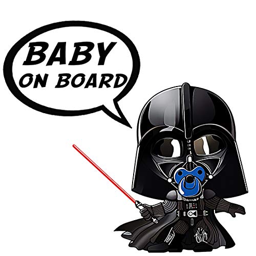 Baby Darth Vader BLU, Sticker Baby on Board - Character Height 3,95 Inch…