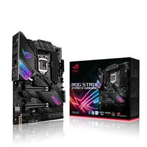 asus rog strix z490-e gaming z490- wifi 6, lga 1200 (intel 10th gen) atx gaming motherboard, 14+2 power stages, ddr4 4600, intel 2.5 gb ethernet