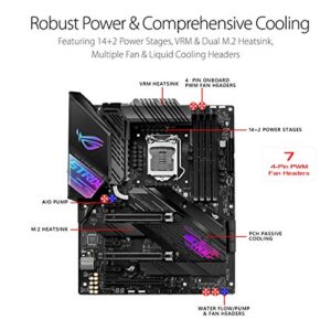 ASUS ROG Strix Z490-E Gaming Z490- WiFi 6, LGA 1200 (Intel 10th Gen) ATX Gaming Motherboard, 14+2 Power Stages, DDR4 4600, Intel 2.5 Gb Ethernet