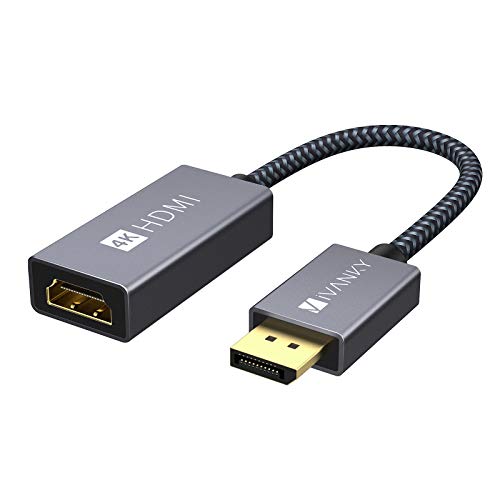 IVANKY Active DisplayPort to HDMI Adapter, 4K@60Hz Unidirectional DP to HDMI Adapter, [Updated New Model], Display Port to HDMI Compatible for HP, ThinkPad, AMD, NVIDIA, Desktop and More - Grey