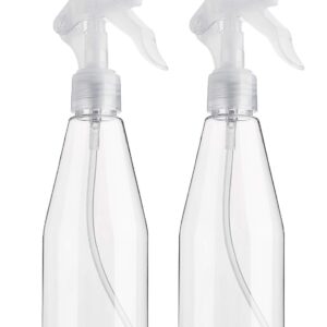 dedoot Clear Spray Bottle for Hair, Plant Mister Spray Bottle, 2 Pack Empty Small 7oz Plastic Refillable Trigger Sprayer, Leak Proof Spray Bottles for Cleaning Solutions, Hair Care, Essential Oils