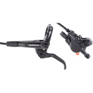 shimano deore bl-mt501/br-mt500 disc brake and lever - front, hydraulic, post mount, resin pads, black