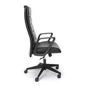 HON Basyx Bolster Commercial-Grade Executive Chair, Office, Black Bonded Leather