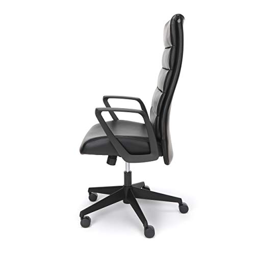 HON Basyx Bolster Commercial-Grade Executive Chair, Office, Black Bonded Leather