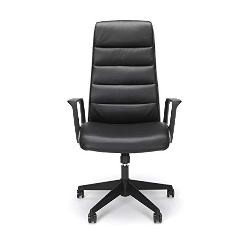 HON Basyx Bolster Commercial-Grade Executive Chair, Office, Black Bonded Leather