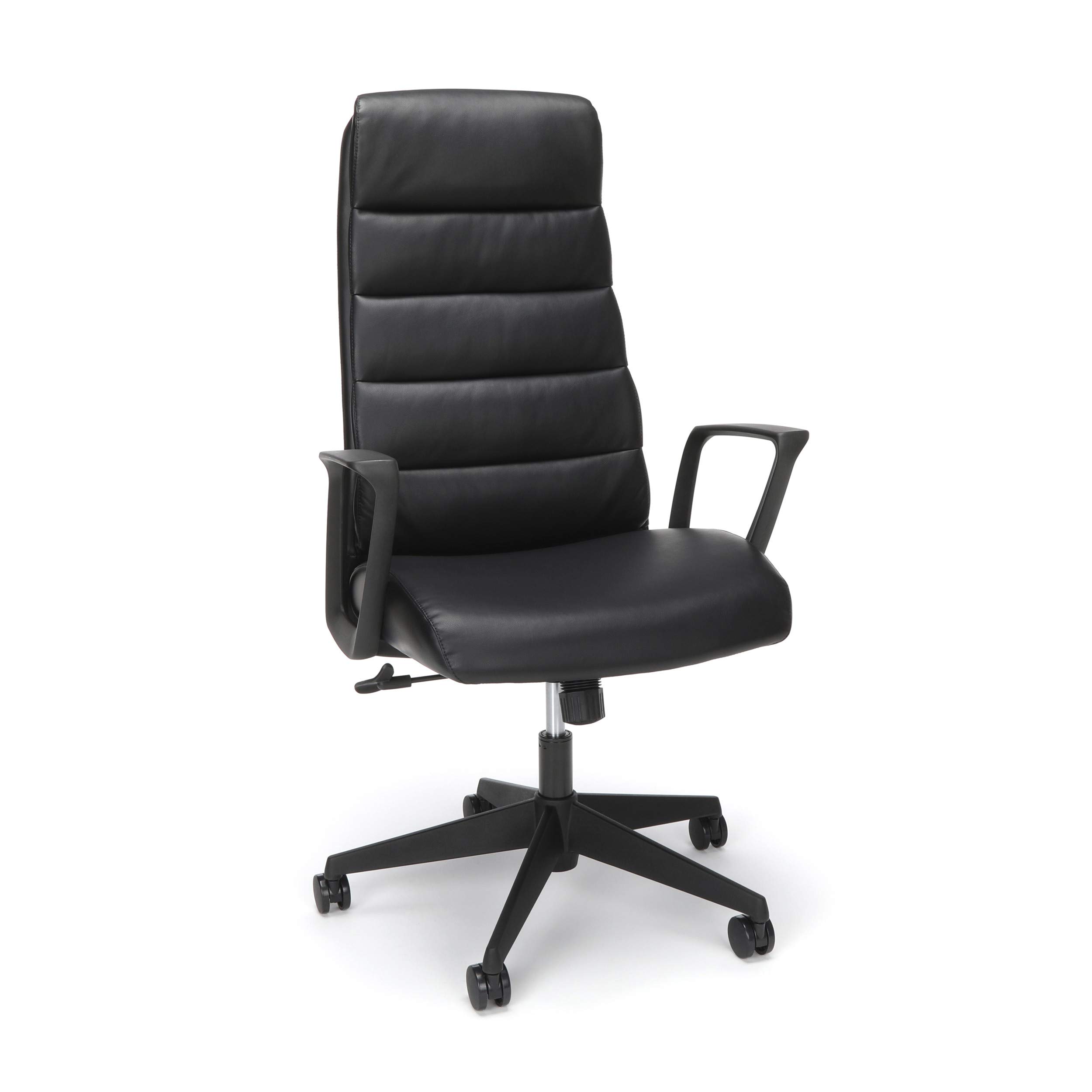 HON Basyx Bolster Commercial-Grade Executive Chair, Office, Black Bonded Leather