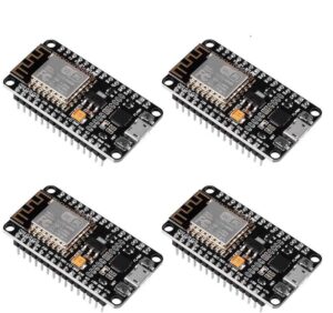 aceirmc 4pcs esp8266 nodemcu lua cp2102 esp-12e internet wifi development board open source serial wireless module internet for arduino ide micropython