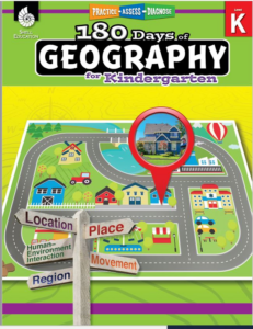 workbook: 180 days of geography - daily practice for kindergarteners