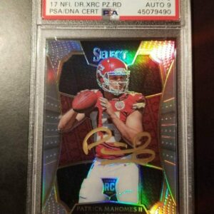 Patrick Mahomes 2016 Panini Select Redemption Prizm RC PSA MINT 9 AUTO 9 1/1 MVP - Football Slabbed Autographed Cards