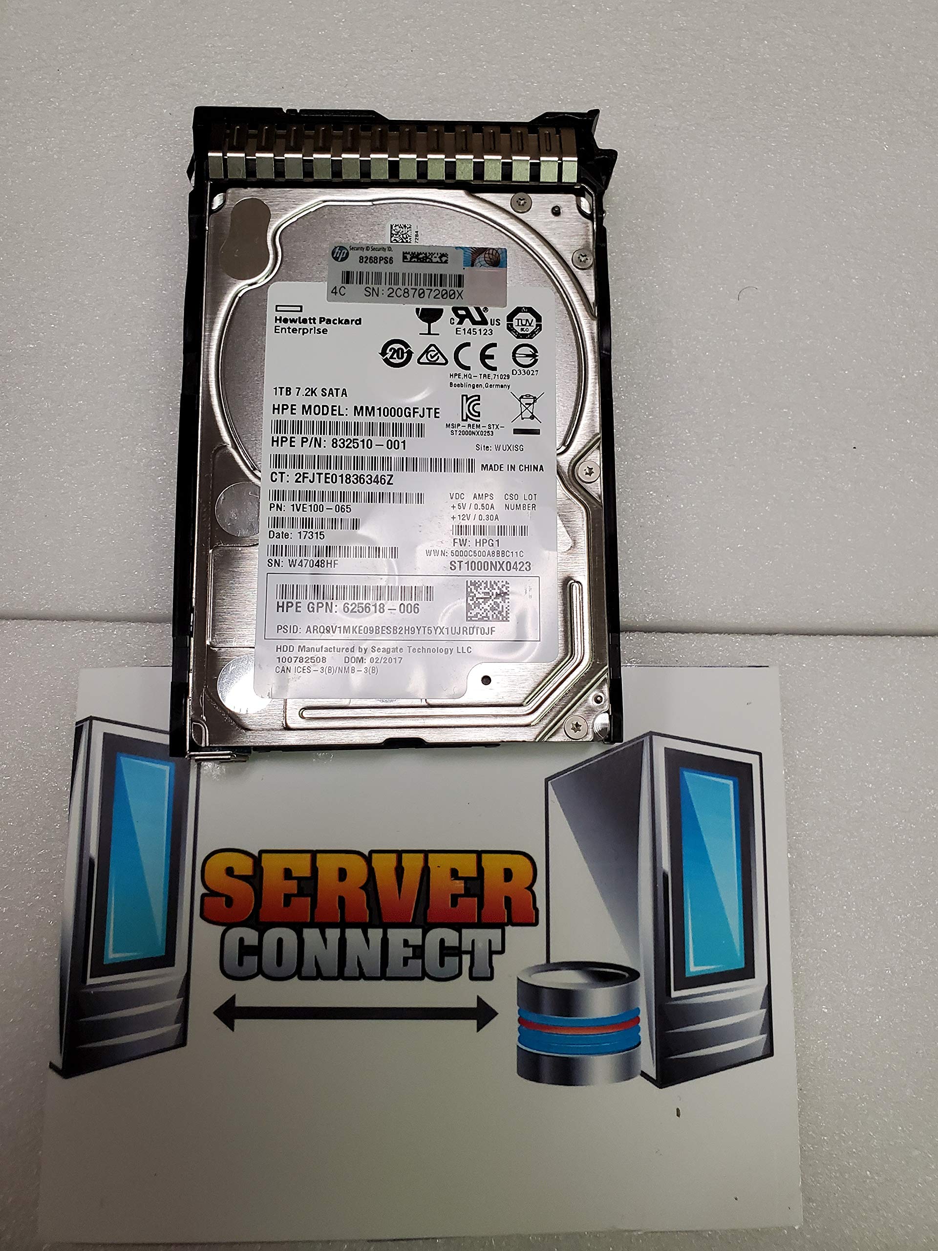 MM1000GFJTE-HPE 1TB 7.2K 6G MDL SFF SATA QR Hard Drive