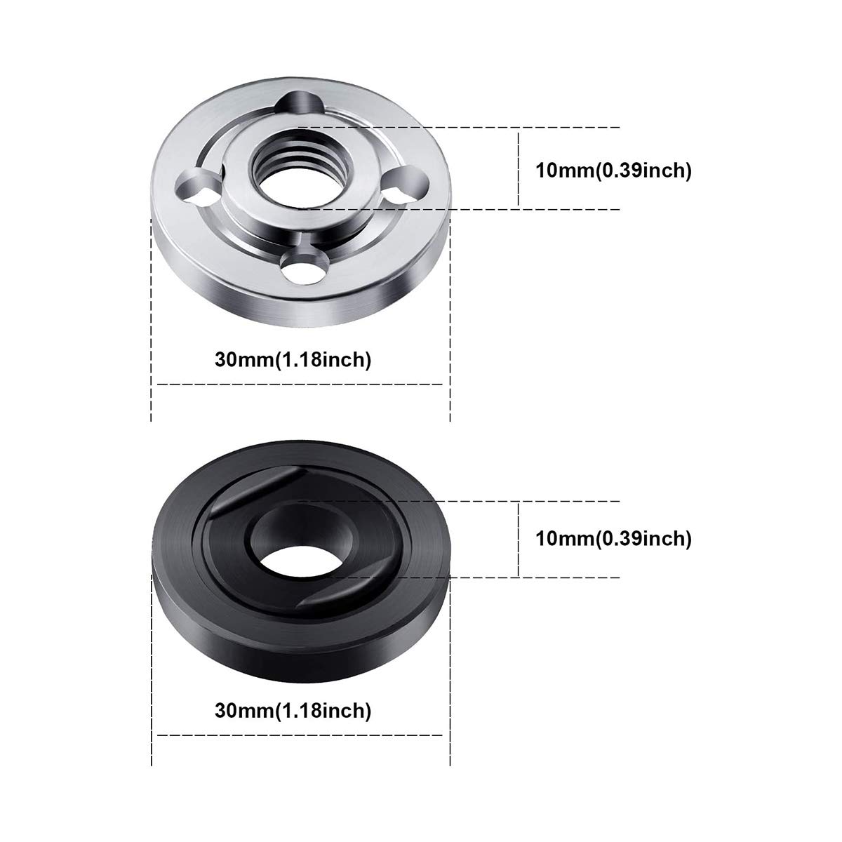 Bosch-100 Angle Grinder Replacement Parts - Angle Grinder Spanner wrench, Grinder Inner Flange Nut & Grinder Outer Flange Nut Compatible