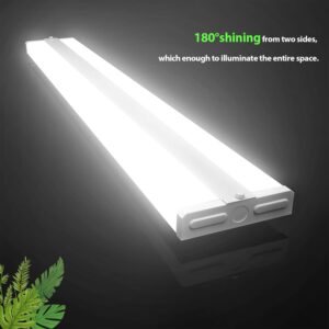 ANTLUX 4FT LED Wraparound Light Fixture 50W Ultra Slim Shop Light for Garage, 5500lm, 4000K, 4 Foot LED Light Fixtures Ceiling Mount for Garage, Kitchen, Office, Gym, Fluorescent Replace Ment, 6 Pack