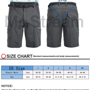 Mr.Stream Men's Hiking Relaxed Fit Golf Lounge Quick Drying Fishing Nylon Casual Shorts 3202 Blue L