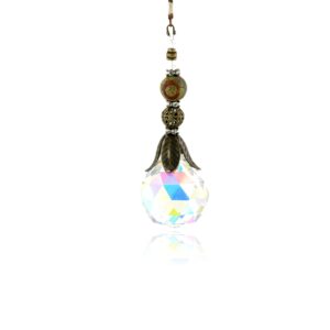 Handcrafted, Simple, Boho Sun Catcher (30mm) Crystal Hanging for Windows, Home, Garden Decor, Gift, Mom, Family, Friend, (Qty of 1, Hanging Length: 9.5 inches) | 2 Dirty Birds Boutique