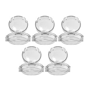 Child Safety Door Knob Cover 5pcs Clear Stove Knob Covers Child Safety Guards Universal Oven Cover Gas Cooker Protection for Home Kitchen Childproof Door Knob Cover