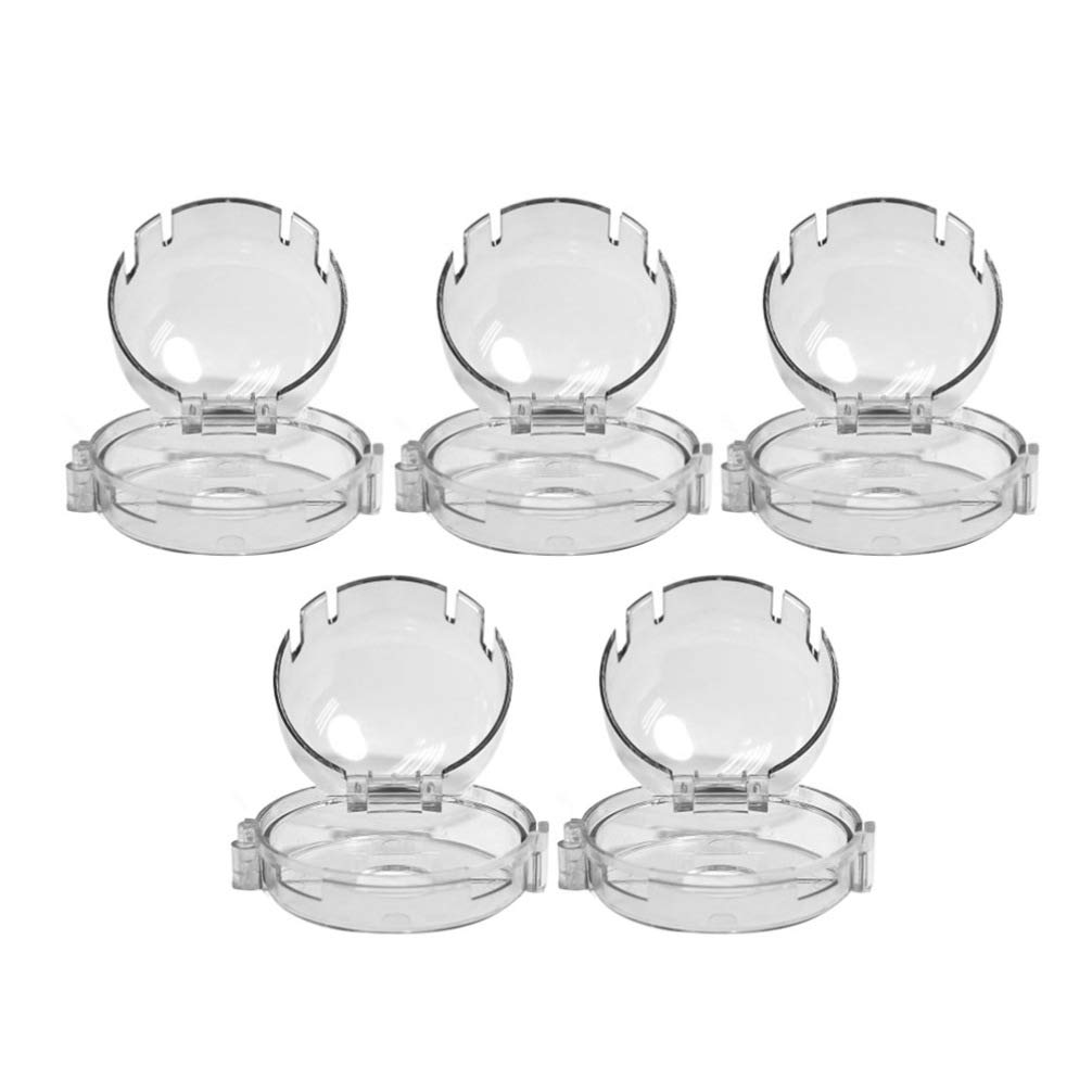 Child Safety Door Knob Cover 5pcs Clear Stove Knob Covers Child Safety Guards Universal Oven Cover Gas Cooker Protection for Home Kitchen Childproof Door Knob Cover