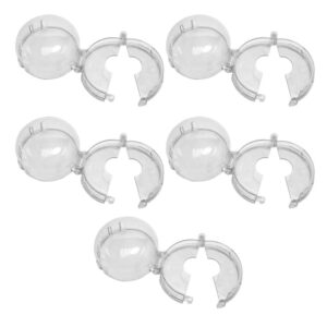 Child Safety Door Knob Cover 5pcs Clear Stove Knob Covers Child Safety Guards Universal Oven Cover Gas Cooker Protection for Home Kitchen Childproof Door Knob Cover