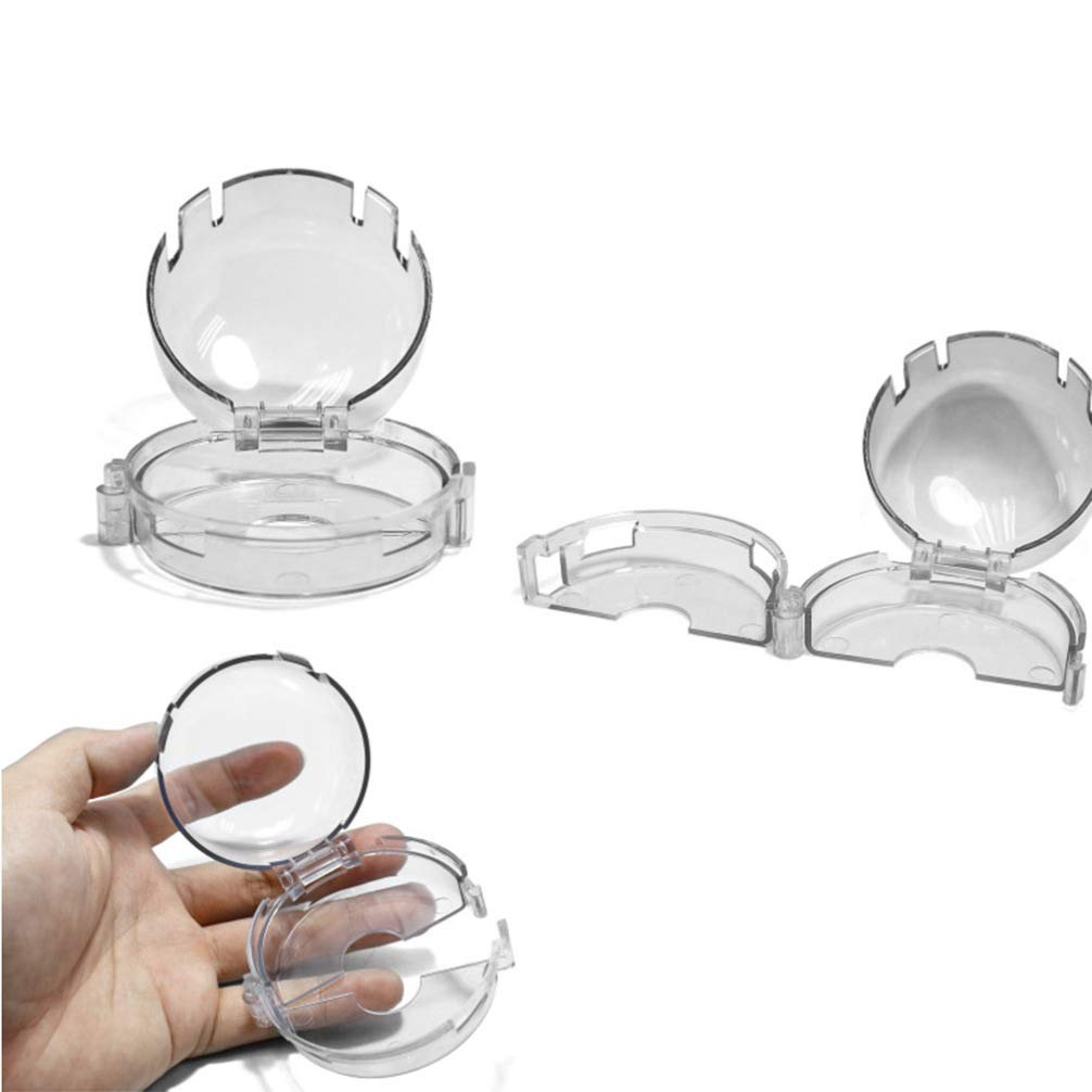 Child Safety Door Knob Cover 5pcs Clear Stove Knob Covers Child Safety Guards Universal Oven Cover Gas Cooker Protection for Home Kitchen Childproof Door Knob Cover