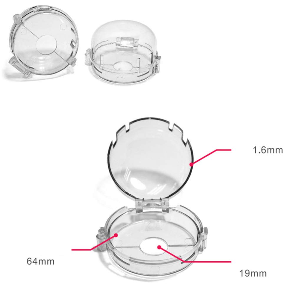 Child Safety Door Knob Cover 5pcs Clear Stove Knob Covers Child Safety Guards Universal Oven Cover Gas Cooker Protection for Home Kitchen Childproof Door Knob Cover