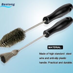 2pcs Injector Sleeve Cup Bore Seat Cleaning Brush Kit Compatible with Ford Powerstroke 7.3L 6.0L 6.4L 6.7L 1994-2018, Caterpillar 3126 C7 C9, Navistar Replace AP0084 AP0085 3252