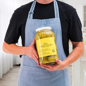 1 Gallon Smooth Cut 1/8" Dill Pickle Slices Perfect for home, restaurant, kitchen, cheaseburger,hamburger.