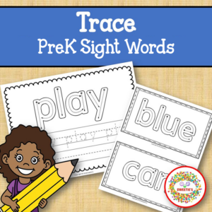 prek sight words worksheets trace the words