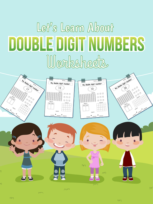 Let's Learn About Double Digit Numbers Worksheets