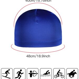 Boao 6 Pieces Skull Caps Helmet Liner Sweat Wicking Cap Running Hats Cycling Skull Caps for Men Women (Cute Colors, Large)