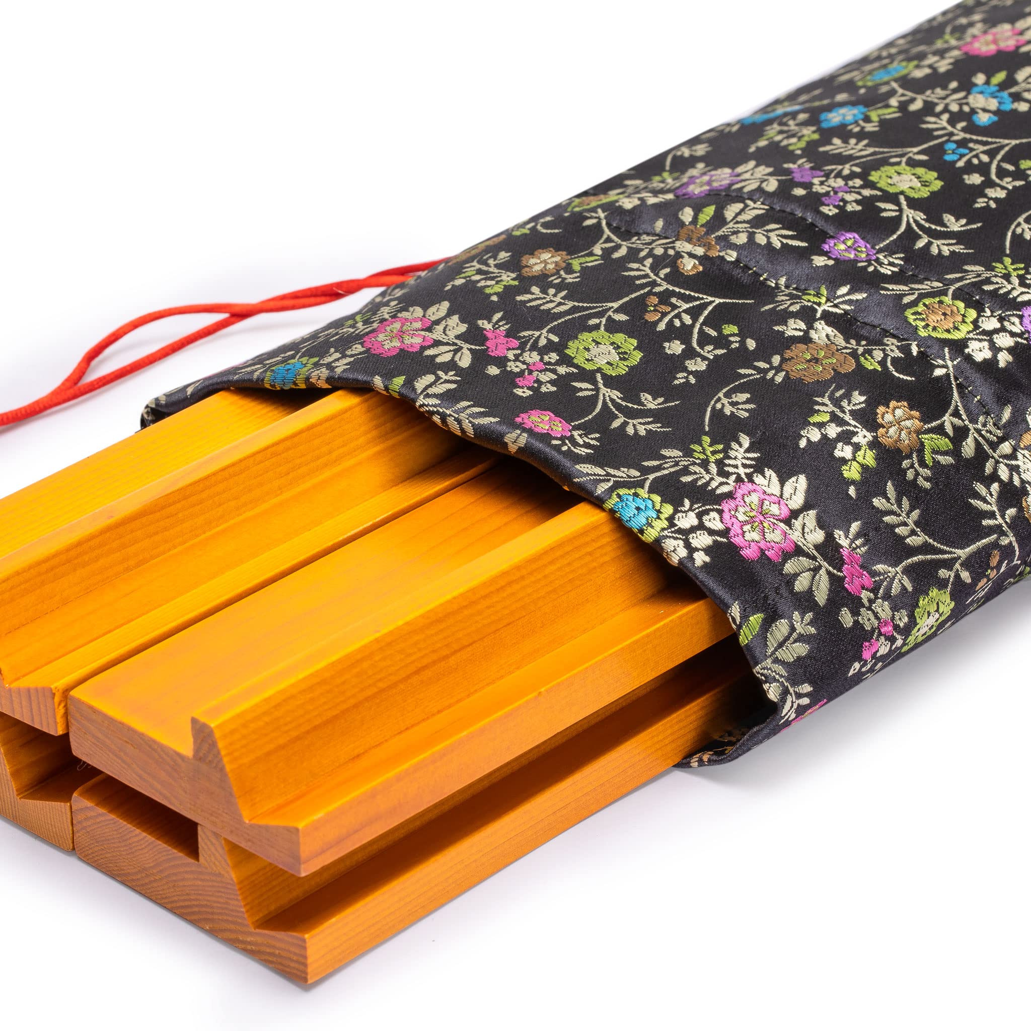 Yellow Mountain Imports Protective Sleeve for Mahjong Racks and Pushers - Floral - 26 Inches