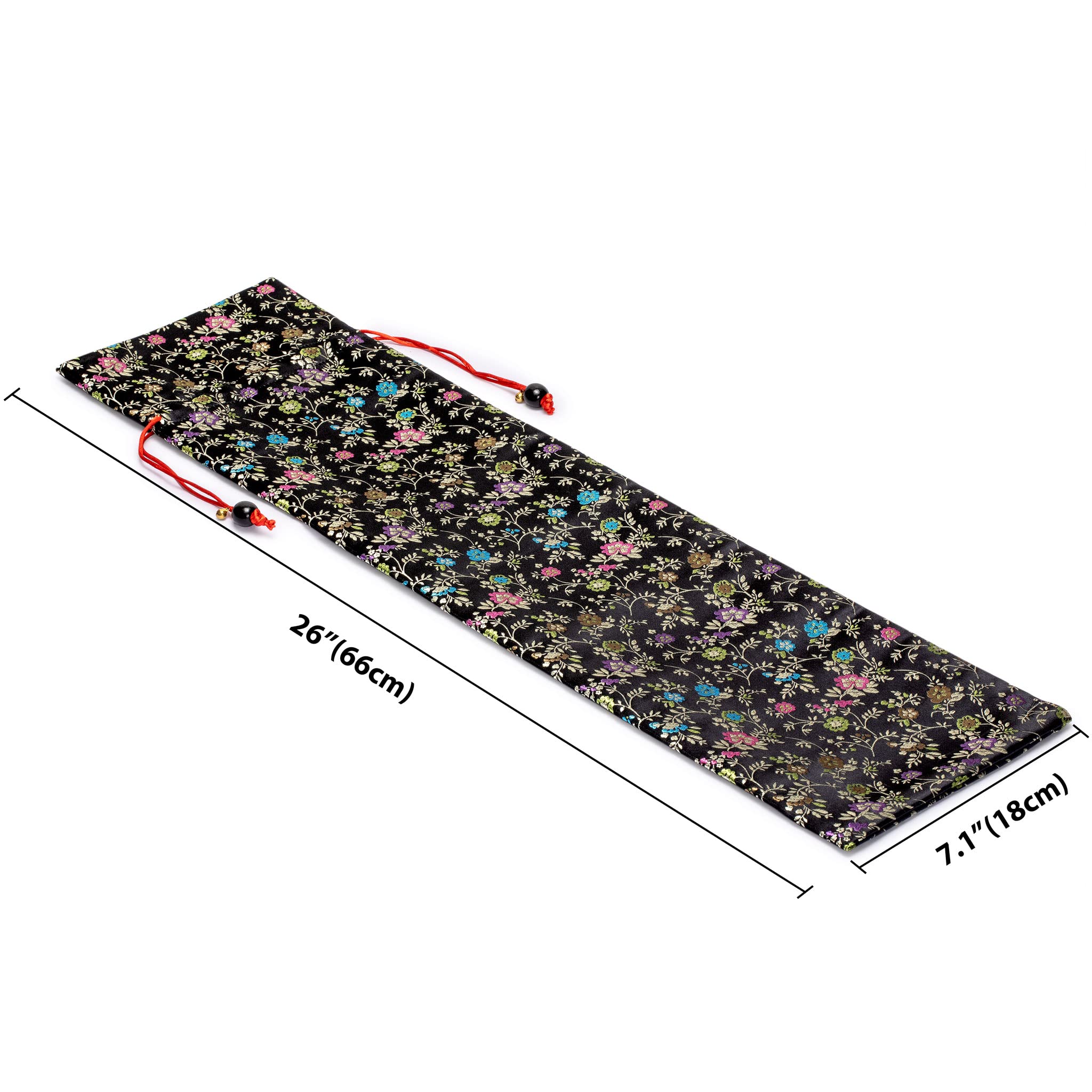 Yellow Mountain Imports Protective Sleeve for Mahjong Racks and Pushers - Floral - 26 Inches