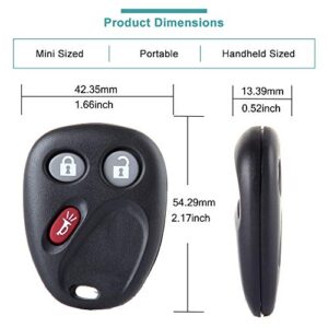 SELEAD Flip Key Fob 3 Buttons Keyless Entry Remote SHELL CASE fit for 2003-2006 for Buick for Cadillac for Saturn for Hummer for Pontiac for Chevy Antitheft Keyless Entry Systems LHJ011B 2pcs US Stock