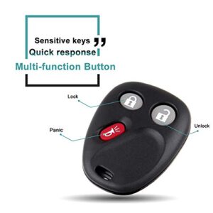 SELEAD Flip Key Fob 3 Buttons Keyless Entry Remote SHELL CASE fit for 2003-2006 for Buick for Cadillac for Saturn for Hummer for Pontiac for Chevy Antitheft Keyless Entry Systems LHJ011B 2pcs US Stock