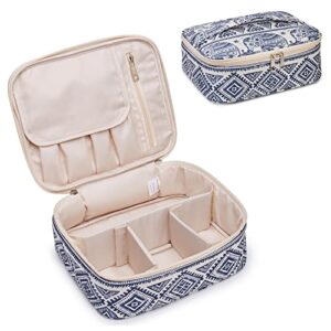 narwey travel makeup bag large cosmetic bag makeup case organizer for women (elephant)