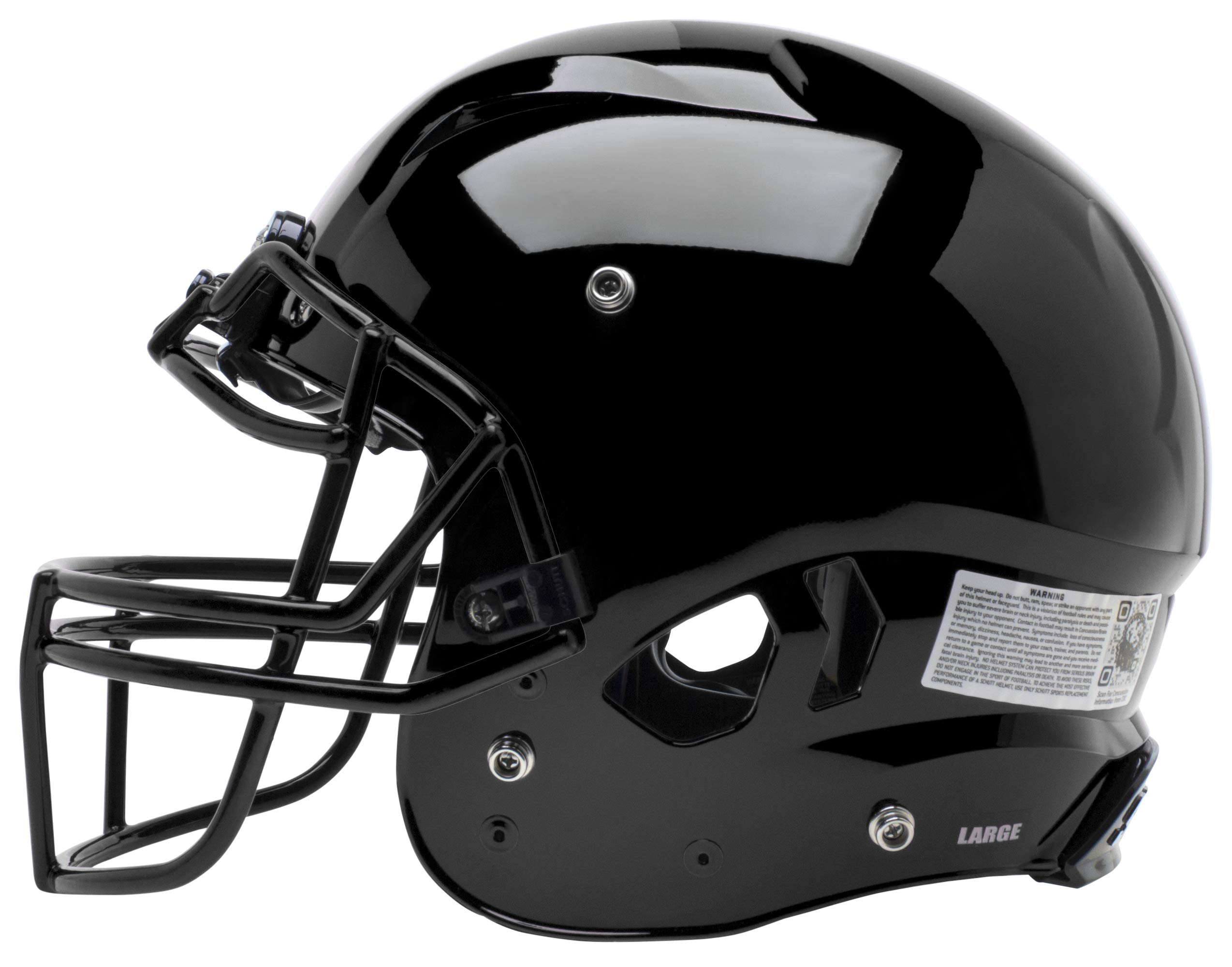 Schutt Sports Vengeance A11+ Youth Football Helmet (Facemask NOT Included), Black, X-Large