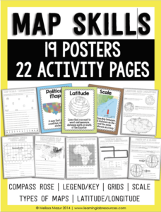 map skills unit activities for maps and globes