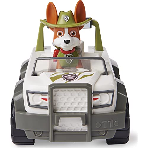 Paw Patrol, Tracker’s Jungle Cruiser Vehicle with Collectible Figure, for Kids Aged 3 and up