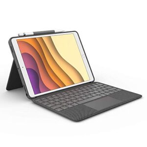 logitech combo touch for ipad air (3rd generation) and ipad pro 10.5-inch keyboard case with trackpad, wireless keyboard, and smart connector technology - graphite