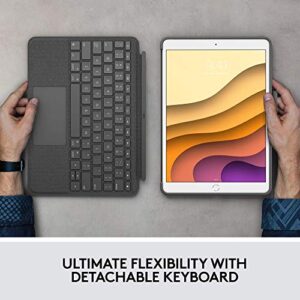 Logitech Combo Touch for iPad Air (3rd Generation) and iPad Pro 10.5-inch Keyboard case with trackpad, Wireless Keyboard, and Smart Connector Technology - Graphite