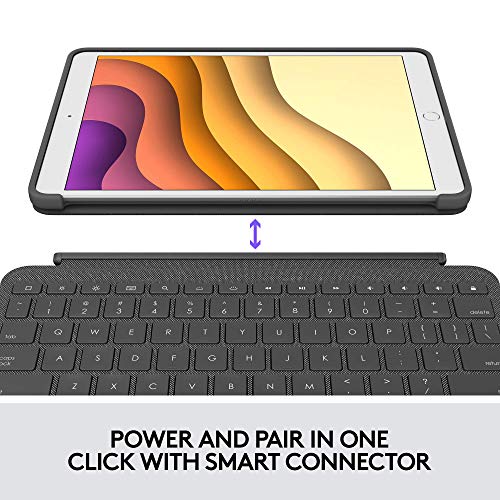 Logitech Combo Touch for iPad Air (3rd Generation) and iPad Pro 10.5-inch Keyboard case with trackpad, Wireless Keyboard, and Smart Connector Technology - Graphite