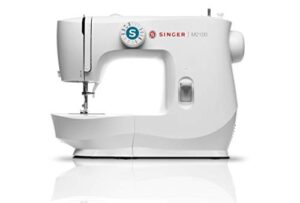 singer | m2100 sewing machine with accessory kit & foot pedal - 63 stitch applications - simple & great for beginners