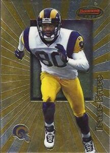 1998 bowman's best football #5 isaac bruce official nfl trading card from the topps company