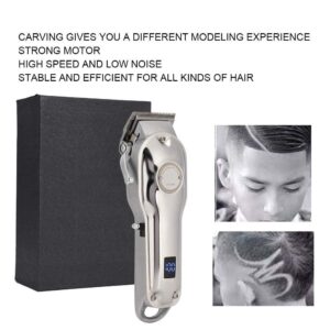 Akozon Hair Clipper Beard Trimmer for Men Professional Cordless LCD Display Intelligent Hair Cutting Kit for Facial Hair Grooming Trimmer with Guide Comb Adapter Cleaning Brush