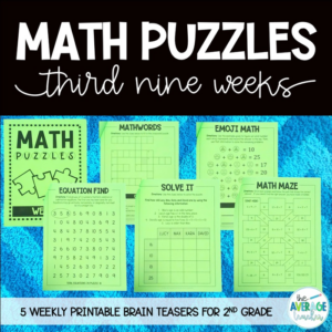 math puzzles - math brainteasers, logic puzzles, crossword - set 3