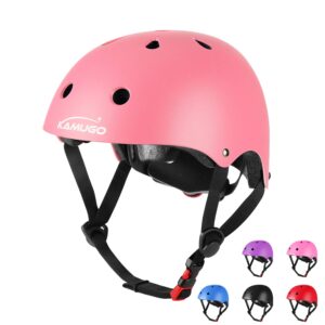 kamugo kids bike helmet, toddler adjustable helmet for ages 2-14 kids boys girls multi-sport helmet for skateboard roller skateing bicycle scooter blance bike