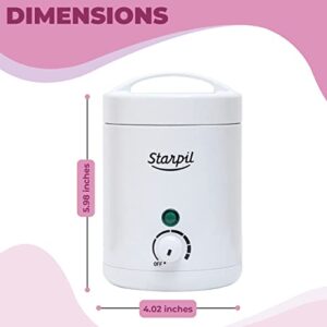 Starpil Wax Machine - Mini Wax Warmer for Hair Removal 4oz / 125g – Best for Hard Wax Beads – Use for Hair Removal – Adjustable Temperature Wax Pot for Facial Hair