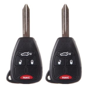 selead flip key fob 4 buttons keyless entry remote shell case for 04-12 for chrysler 200 sebring pacifica for dodge for avenger for jeep for compass antitheft oht692713aa 2pc us stock