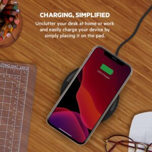 Belkin Quick Charge Wireless Charging Pad - 10W Qi-Certified Charger Pad for iPhone, Samsung Galaxy, Apple Airpods Pro & More - Charge While Listening to Music, Streaming Videos, & Video Calls - Black