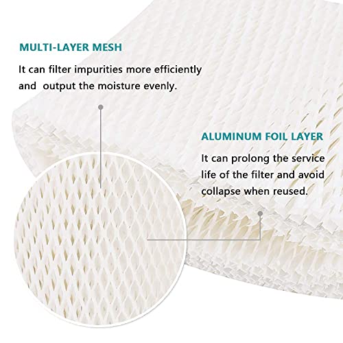 Horyliin 4 Pack Humidifier Filters Replacement for Vicks Kaz WF2 Cool Mist Filters Kaz3020 Vicks V3100 V3500 V3500N V3600 V3800 V3850 V3900 VEV320 and Honeywell HCM-300T HCM-315T HCM-350