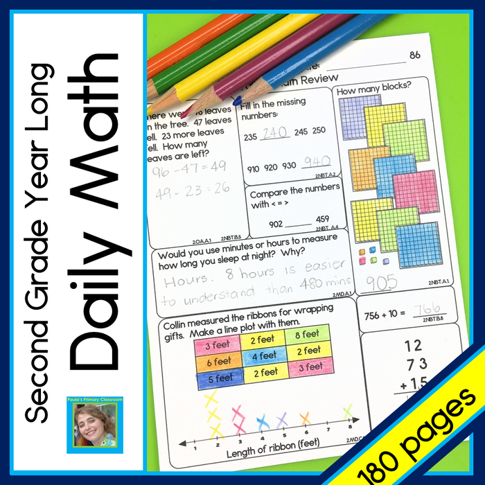 Daily Math Second Grade Year Long Bundle