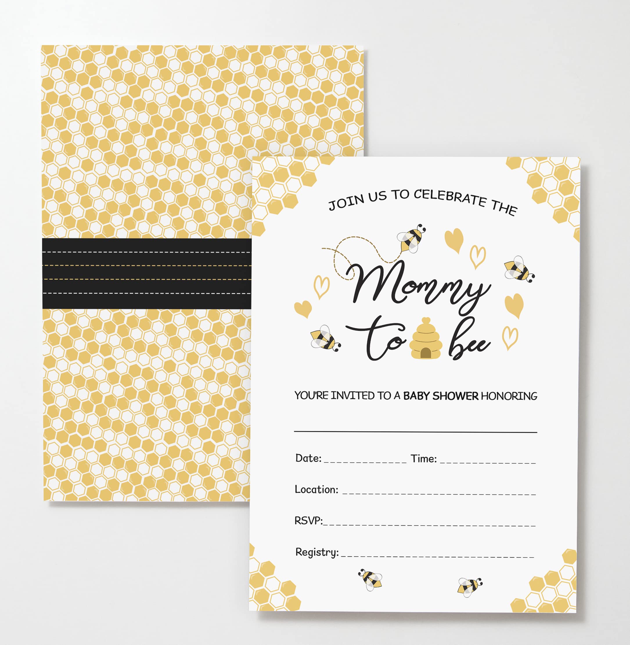 Bumble Bee Baby Shower Invitations, 25 Count